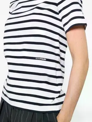 ALPHA TAURI Jali Striped T-shirt - Blue