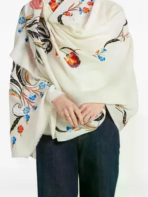 TEMPERLEY LONDON Embroidered Scarf - Neutrals