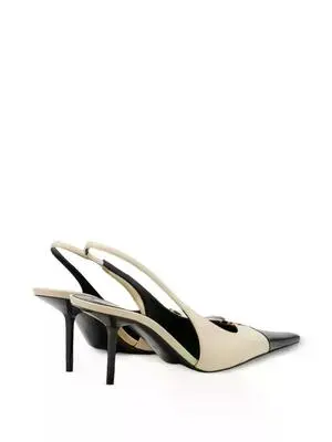 Saint Laurent Babylone Breteuil Pointed-toe Pumps - Neutrals