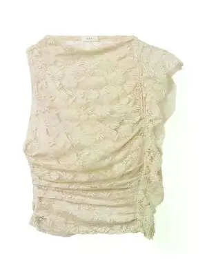 A.L.C. Ruffled Lace Top - Neutrals