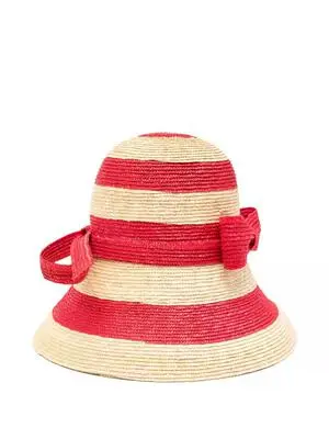 Valentino Garavani Striped Hat With Bow Detail