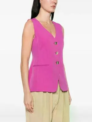 Liu Jo Button Detailed V-neck Vest