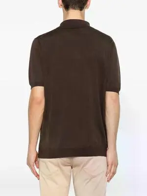 ZANONE Buttoned Polo Shirt - Brown