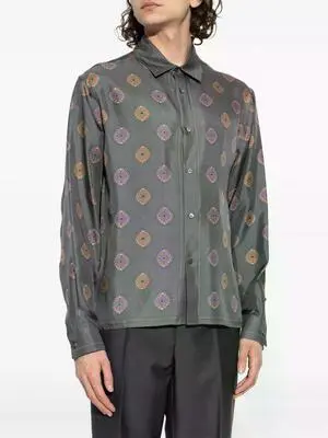 Versace Patterned Silk Shirt