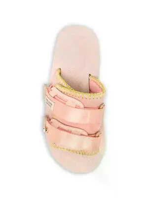 FORTE_FORTE Strappy Sandals With Stitched Trim - Pink