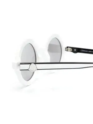 Moncler Orbit Round-frame Sunglasses - White
