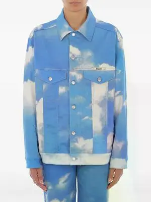 Moschino Clouds Cotton Jacket - Blue