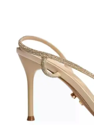 TWENTY FOURHAITCH Rhinestone Embellished Stiletto Sandals