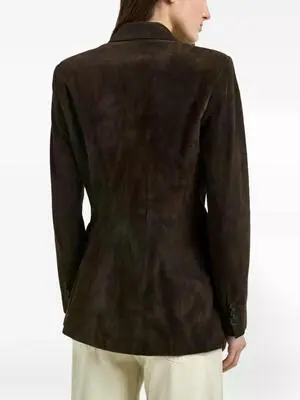 SWORD 6644 Button Suede Coat
