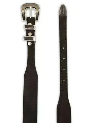 ALBERTO LUTI Buckle Suede Belt