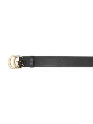 Gucci Flat Marmont Belt With Double G Buckle