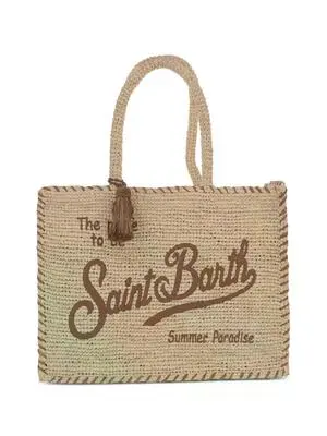MC2 SAINT BARTH Raffia Tote Bag - Neutrals
