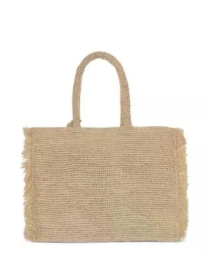 MC2 SAINT BARTH Tassel-detail Raffia Shoulder Bag