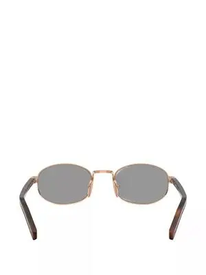 Prada Oval-frame Sunglasses - Gold