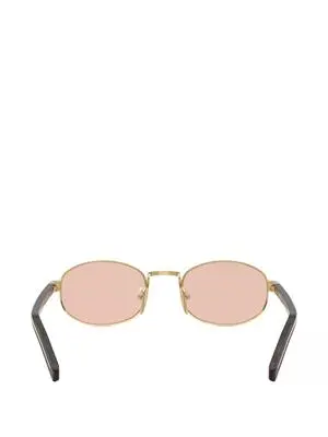 Prada Oval-frame Sunglasses - Gold