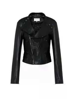 MAISON MARGIELA Folded Collar Leather Jacket