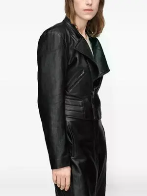 MAISON MARGIELA Folded Collar Leather Jacket