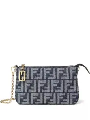 Fendi Monogram Zip Tote Bag - Blue