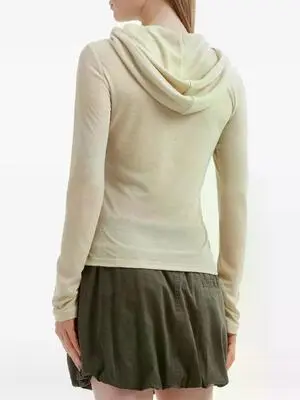 MINI CREAM Buttoned Hoodie