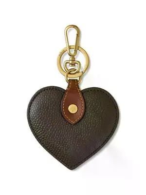 Mulberry Heart Pebble-grain Keyring