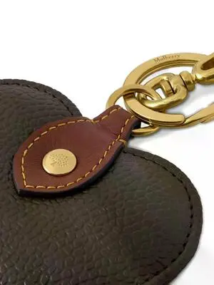 Mulberry Heart Pebble-grain Keyring