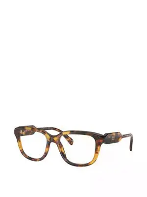 Miu Miu Geometric-frame Eyeglasses - Brown