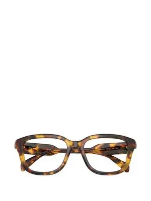 Miu Miu Geometric-frame Eyeglasses - Brown