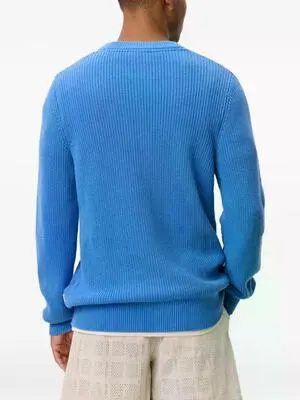 LES DEUX Gary Ribbed Knit Sweater