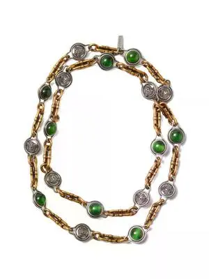 Versace Novantatré Long Necklace With Medusa Emblems - Gold