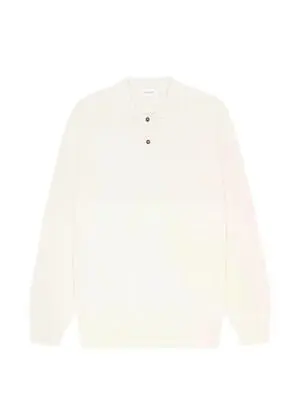 LES DEUX Textured Polo Shirt With Ribbed Cuffs