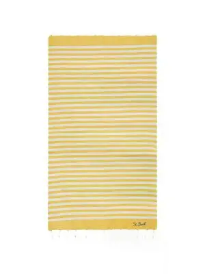 MC2 SAINT BARTH Striped Tassel Beach Towel