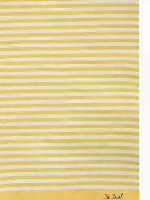 MC2 SAINT BARTH Striped Tassel Beach Towel