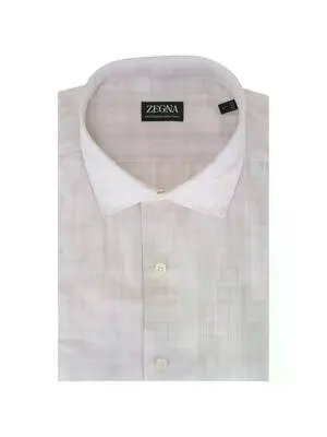 Zegna Checked Shirt - Neutrals