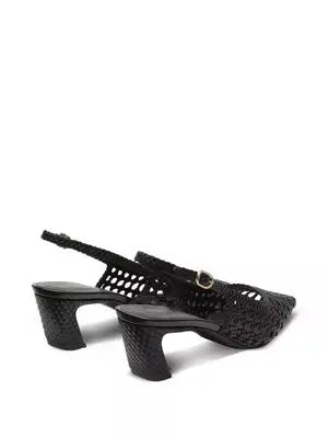 STUART WEITZMAN Stassi Woven Slingback Pumps - Black
