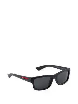 Prada Linea Rossa Rectangle Sunglasses - Black