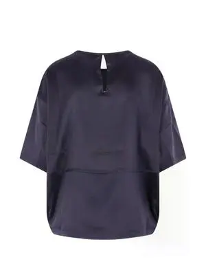 Brunello Cucinelli Silk-satin Blouse - Blue