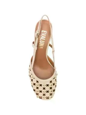 EVALUNA Cut-out Heeled Pumps - Neutrals