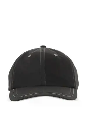 AND WANDER Topstitch-detail Cap - Black