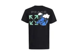 Off-White Offwhite Peace Worldwide Cotton T-shirt - Black