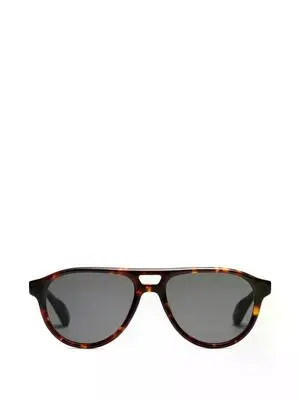 PETER AND MAY Yan Pilot-frame Sunglasses - Brown