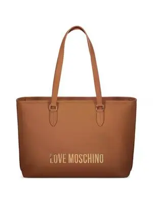 Moschino Logo-plaque Tote - Brown