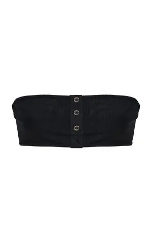 TOTEME Ribbed Strapless Bikini Top