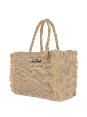 MC2 SAINT BARTH Tassel-detail Raffia Shoulder Bag - Neutrals