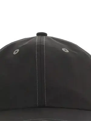 AND WANDER Topstitch-detail Cap - Black