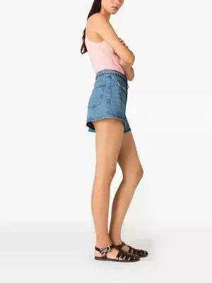 Maje Braided Trim Pocket Denim Shorts