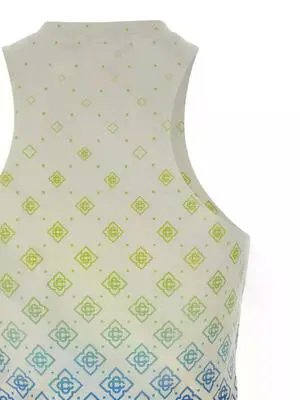 Casablanca Monogram Draped Top - Neutrals