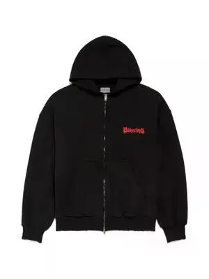 Balenciaga Logo-print Hoodie - Black
