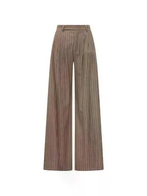 LE SULLY STUDIO Pinstripe Pleated Trousers