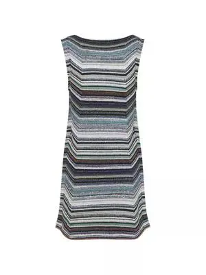 Missoni Striped Shift Mini Dress - Grey