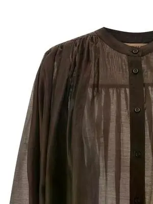 TWINSET Semi-transparent Puff-sleeve Shirt